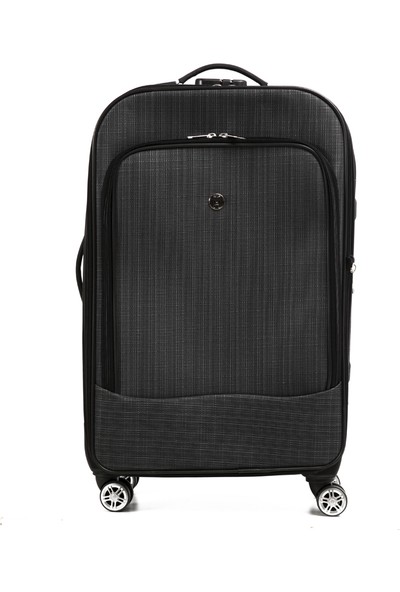 Th Bags Unisex TH-AN1071-A50 Kumaş Valiz Orta Boy 65 cm Siyah