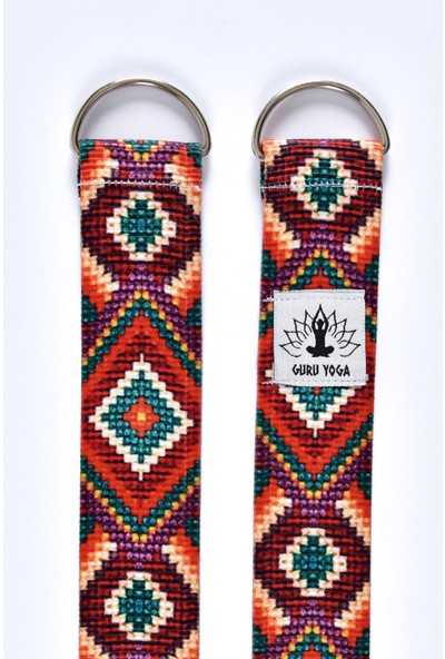 Guru Yoga Desenli Mat Taşıma Askısı Etnik Desenli
