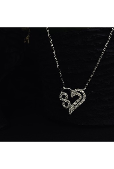 Wena Jewelry 925 Ayar Gümüş Özel Tasarım Sonsuzluk Kalp Kolye Wena Jewelry 925 Ayar Gümüş Özel Tasarım Sonsuzluk Kalp Kolye