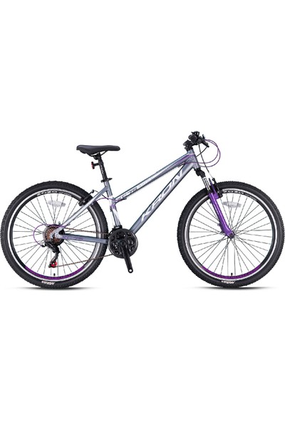 Kron 26J Kron XC75 V Bayan Dağ Bisikleti - Mat Füme Mor Beyaz - 41
