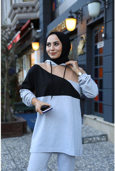 Liz Parçalı Asimetrik Spor Takim