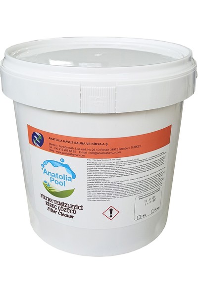 Anatolia Pool Havuz Filtre Temizleyici Toz 10 kg (Filter Cleaner)