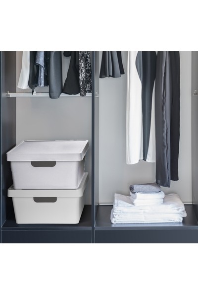 2 Parça 10-17 Lt Kare Ikili Kapaklı Kutu