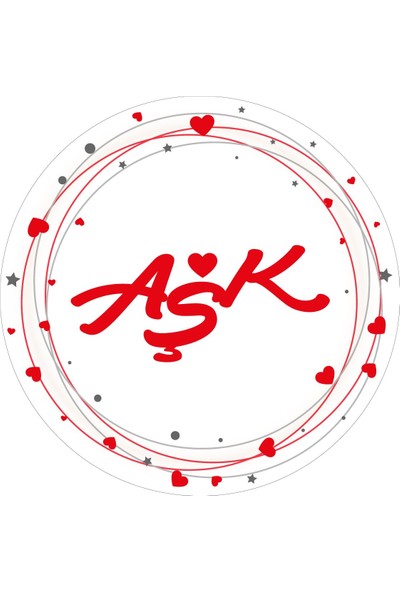 Acer Aşk Yazılı Sevgililer Günü Yenilebilir Resimli Pasta Üstü Şeker Kağıt Baskısı