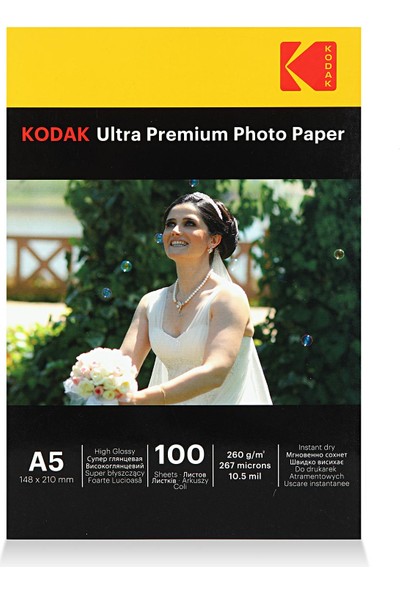 Kodak Parlak Inkjet Fotoğraf Kağıdı 260 Gram 15 x 21 cm