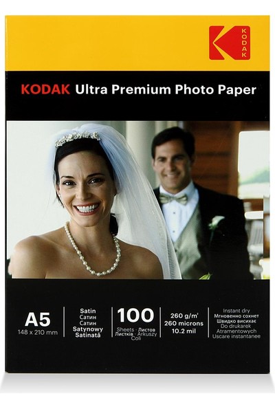 Kodak Mat Inkjet Fotoğraf Kağıdı 260 Gram 15 x 21 cm