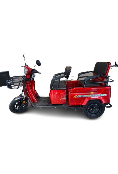 Rks Xıgma Plus Üç Tekerli Elektrikli Scooter Kabinsiz Kırmızı