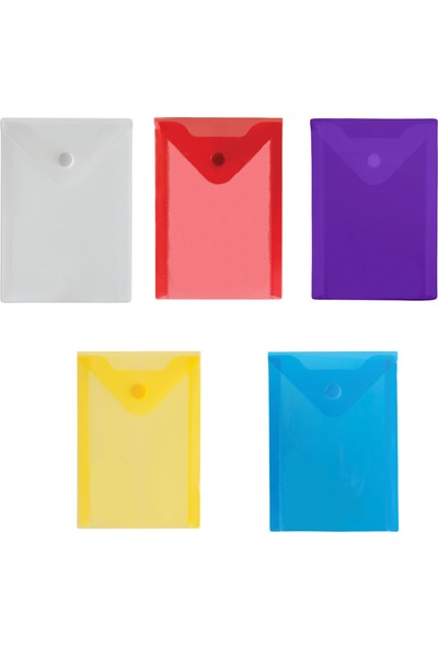 Noki A6 Çıtçıtlı Evrak Zarfı Karışık Renk 5 Adet