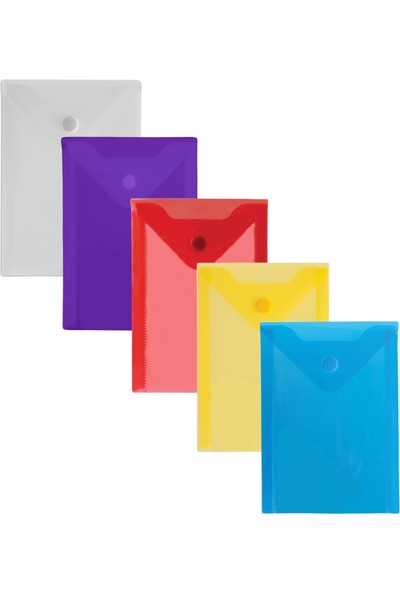 Noki A6 Çıtçıtlı Dosya Evrak Zarfı Karışık Renk 12 Adet