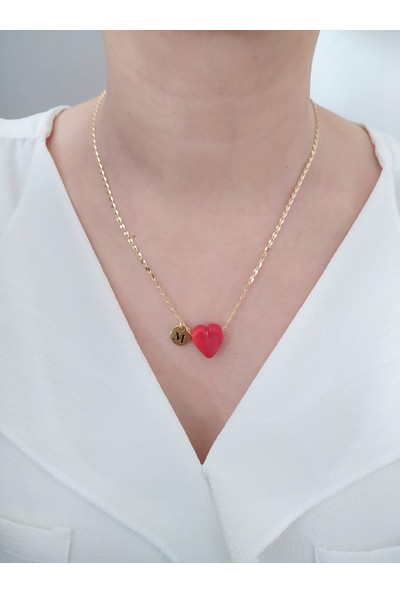 Troya Harfli Kalp Cam Boncuk Kolye (Harf Seçenekleri Mevcuttur) Troya Harfli Kalp Cam Boncuk Kolye (Harf Seçenekleri Mevcuttur)