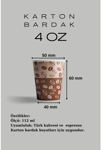 7 Oz Store Karton Bardak 4 Oz 3000'LI