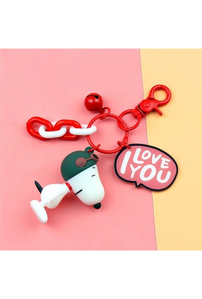 Derin Düşler I Love You Snoopy Anahtarlık ve Çanta Aksesuarı