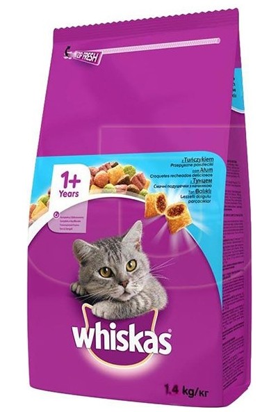 Whiskas Ton Balıklı ve Sebzeli Yetişkin Kedi Maması 1,4 kg Whiskas Ton Balıklı ve Sebzeli Yetişkin Kedi Maması 1,4 kg