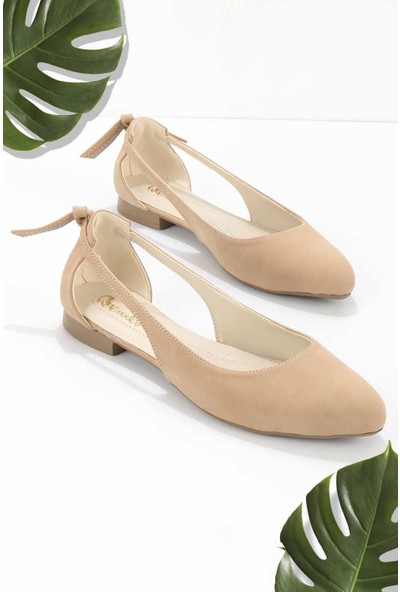 Bambi Camel Nubuk Kadın Babet K01823073001