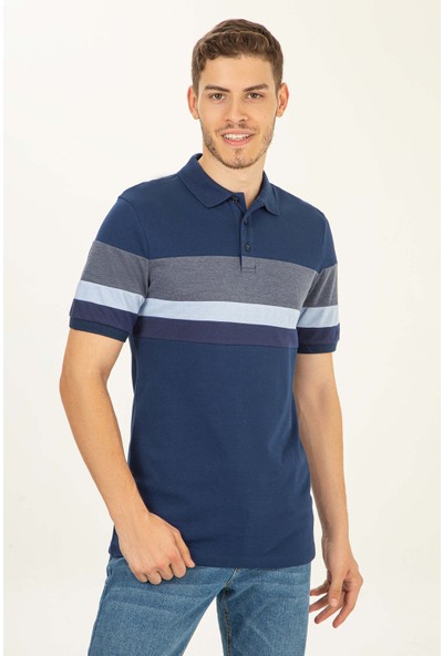 Corazzo Çizgli Polo Yaka T-Shirt