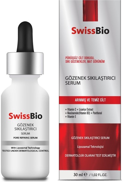 SwissBio Gözenek Sıkılaştırıcı Serum 30 ml SwissBio Gözenek Sıkılaştırıcı Serum 30 ml