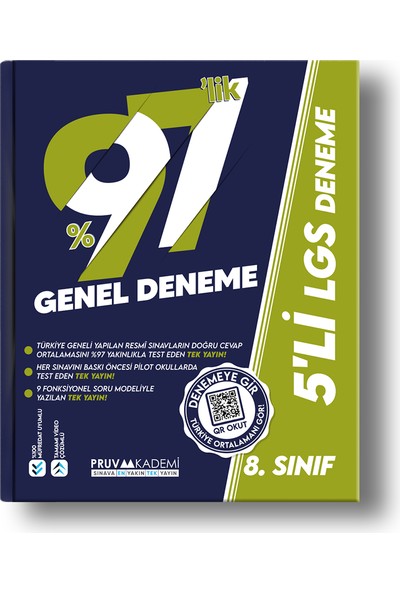 Pruva Akademi 8. Sınıf 5’ Li LGS Deneme Sınavı