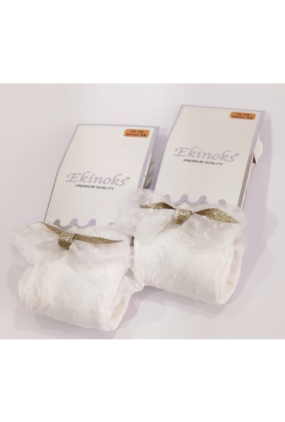 Ekinoks Sock Kabartma Fiyonklu Kız Çocuk Külotlu Çorap Ekinoks Sock Kabartma Fiyonklu Kız Çocuk Külotlu Çorap