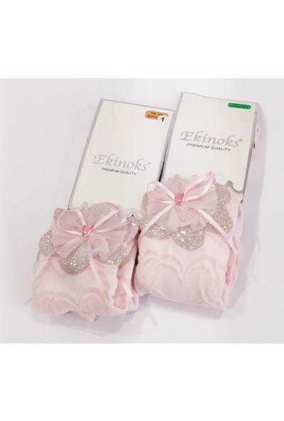 Ekinoks Sock Kabartma 3 Fiyonklu Kız Cocuk Külotlu Çorap
