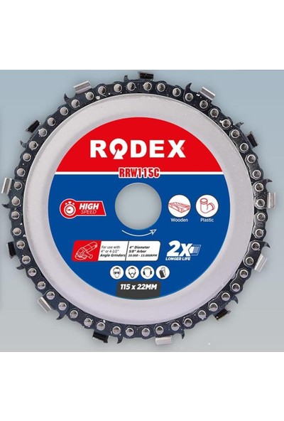 Rodex Zincirli Ahşap Işleme Oyma Kesme Disk 115 mm Rodex Zincirli Ahşap Işleme Oyma Kesme Disk 115 mm