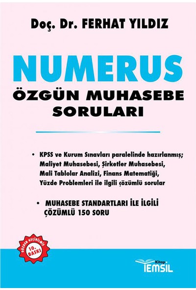 Temsil Kitap Numerus - Özgün Muhasebe Soruları Temsil Kitap Numerus - Özgün Muhasebe Soruları