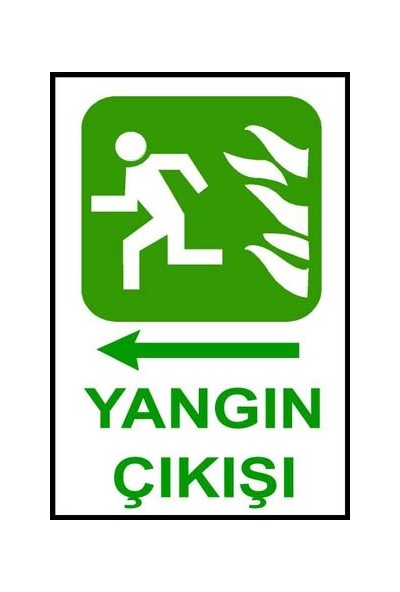 İş Güvenliği Sepeti Yangın Çıkışı Levhası