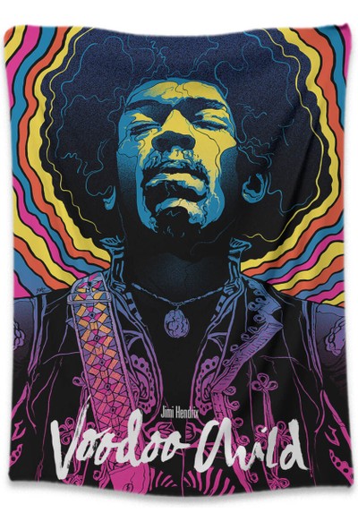 Hobimania Tapestry Jimi Hendrix Duvar Örtüsü 150 x 200 cm