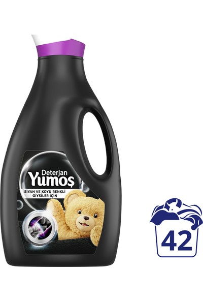 Yumoş Sıvı Bakım Çamaşır Deterjanı Siyah ve Koyu Renkli Giysiler İçin 2520 ML Yumoş Sıvı Bakım Çamaşır Deterjanı Siyah ve Koyu Renkli Giysiler İçin 2520 ML