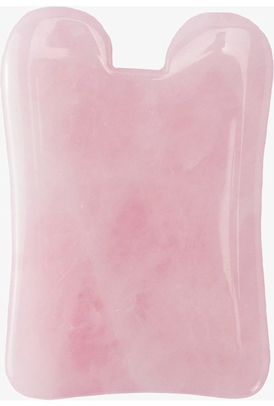 Taş Sepeti Pembe Kuvars Kare Şekli Gua Sha Orijinal Yüz Masaj Taşı