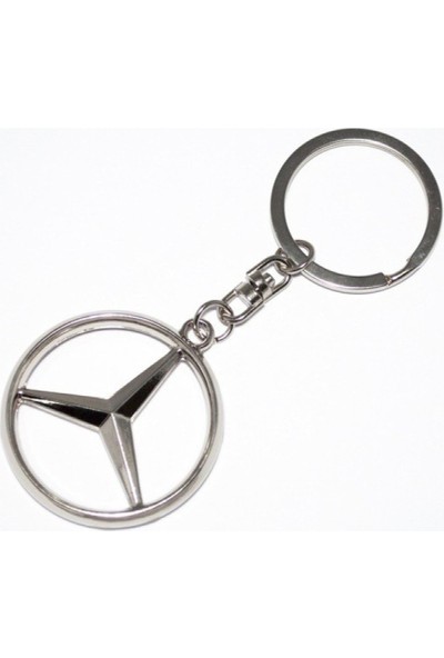 Gardenauto Mercedes Anahtarlık 3D Metal Otomobil Anahtarlığı - Krom Kaplamalı