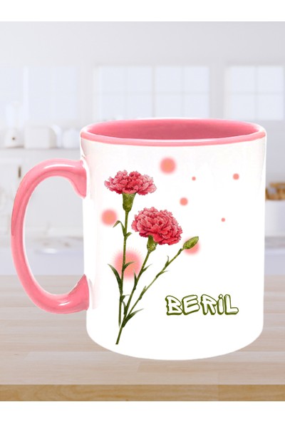 Ekupam Beril Isimli Karanfil Pembe Kupa Bardak -EKUPAM04194 Ekupam Beril Isimli Karanfil Pembe Kupa Bardak -EKUPAM04194