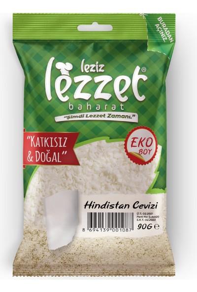 Leziz Lezzet Hindistan Cevizi (Rendelenmiş) 90 G
