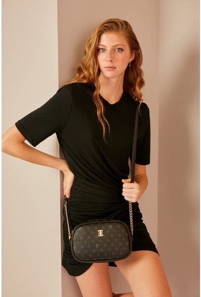 Pierre Cardin 05PO22Y1543-MN S Kadın Siyah Çapraz Çanta