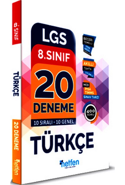 Netfen Yayınları 8. Sınıf LGS Türkçe Denemeleri