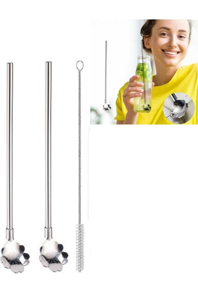 Rennway Paslanmaz Metal 2 Li Kaşıklı Pipet Fırça Seti Rennway Paslanmaz Metal 2 Li Kaşıklı Pipet Fırça Seti