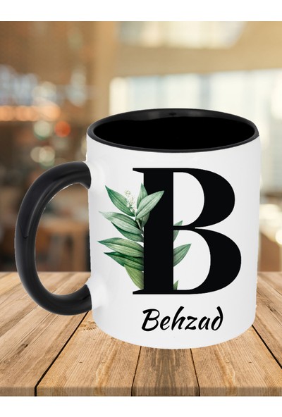 Ekupam Behzad Isimli Yaprak Siyah Kupa Bardak -EKUPAM06044