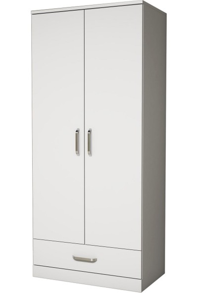 White Home 2 Kapaklı 1 Çekmeceli Gardırop