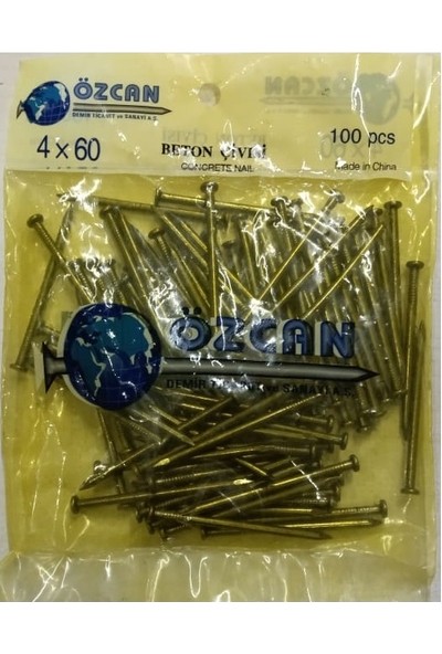 Özcan Beton Çivisi 4 x 60 mm (100 Adet)