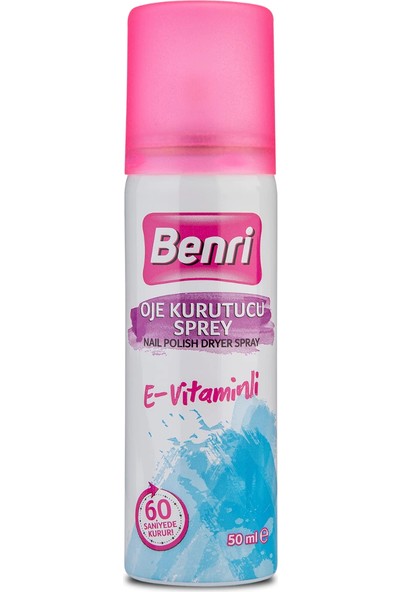 Benri Oje Kurutucu Spreyi 50 ml Benri Oje Kurutucu Spreyi 50 ml
