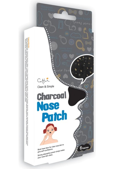 Cettua Clean&simple Burun Bandı Kömür 6'lı