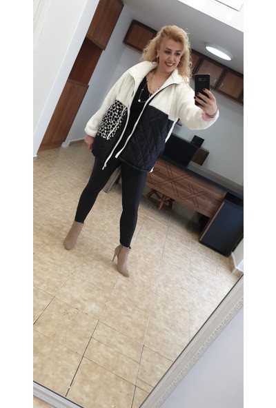 Butik Florya Beyaz Peluş Ceket Butik Florya Beyaz Peluş Ceket