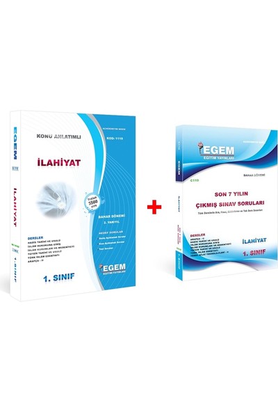 Egem Yayınları AÖF Ilahiyat 1 Sınıf Bahar Dönemi 2 Dönem Konu Anlatımlı Soru Bankası + Çıkmış Egem Yayınları AÖF Ilahiyat 1 Sınıf Bahar Dönemi 2 Dönem Konu Anlatımlı Soru Bankası + Çıkmış