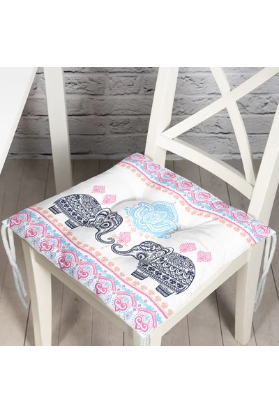 RealHomes Pofidik Kare Sandalye Minderi 40x40cm Düğmeli