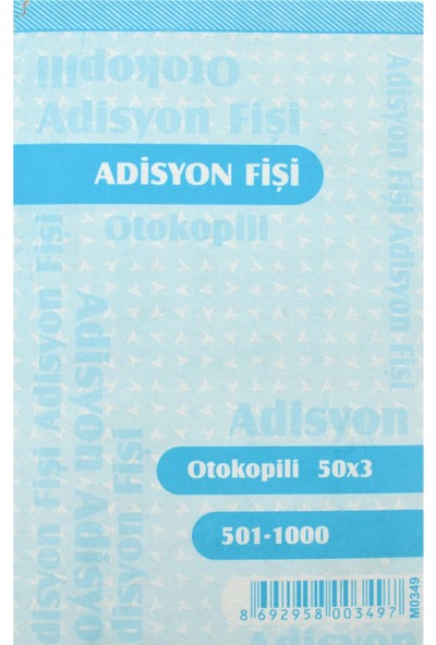 Umur Armat Otokopili Adisyon Fişi 9X14 cm 3 Nüsha 50 Sayfa Umur Armat Otokopili Adisyon Fişi 9X14 cm 3 Nüsha 50 Sayfa