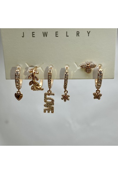 Lis Store Jewerly Zirkon Taşlı Çiçekli Arılı 6'lı Setimiz Lis Store Jewerly Zirkon Taşlı Çiçekli Arılı 6'lı Setimiz