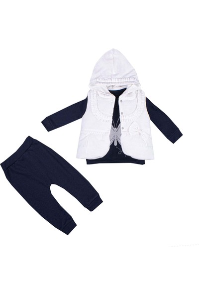 Flonte Kids Kız Çocuk 3lü Takım Kelebek Nakışlı - Flonte Kids - Takım - Beyaz - 0-1 Yaş Flonte Kids Kız Çocuk 3lü Takım Kelebek Nakışlı - Flonte Kids - Takım - Beyaz - 0-1 Yaş