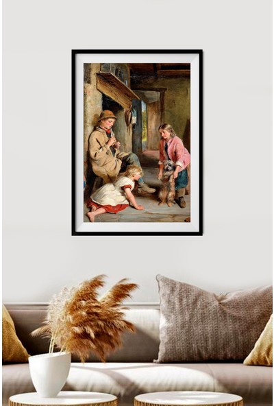 Kate Louise 3 Boyutlu Gerçek Çerçeveli Paspartu Görünümlü 40 x 60 cm Mdf Tablo