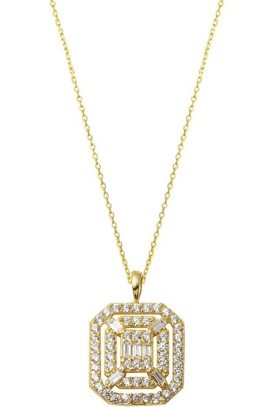 Bilezikci Royal Baget Taşlı Altın Kolye