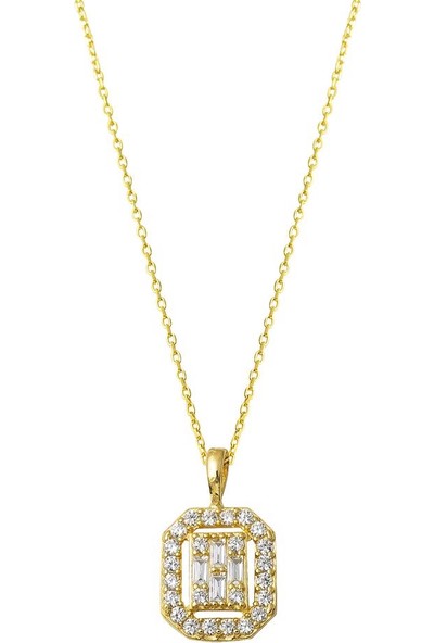 Bilezikci Caribbean Baget Taşlı Altın Kolye