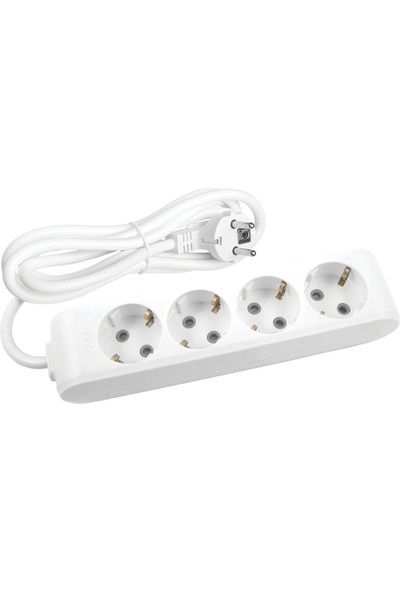 Viko ML-90113401 Multi-Let 4lü Priz Çocuk Korumalı Topraklı 1 Metre Kablolu Grup Priz